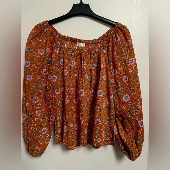 Cleobella | Tops | Cleobella Shania Blouse Terracotta Floral | Poshmark